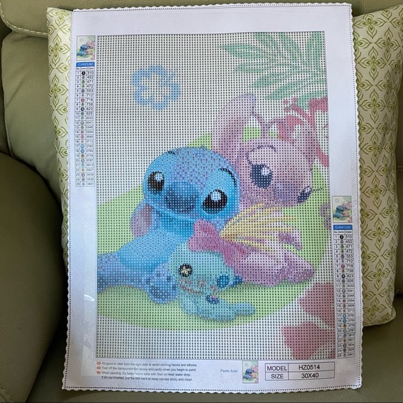 Disney | Art | Stitch Angel Scrump Diy 5d Diamond Painting | Poshmark